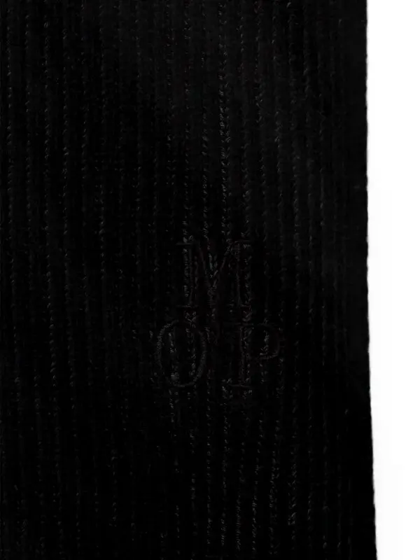 Marc O'polo Ribbed-knit Logo-embroidered Scarf