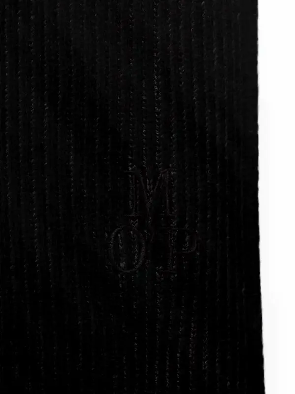 Marc O'polo Ribbed-knit Logo-embroidered Scarf