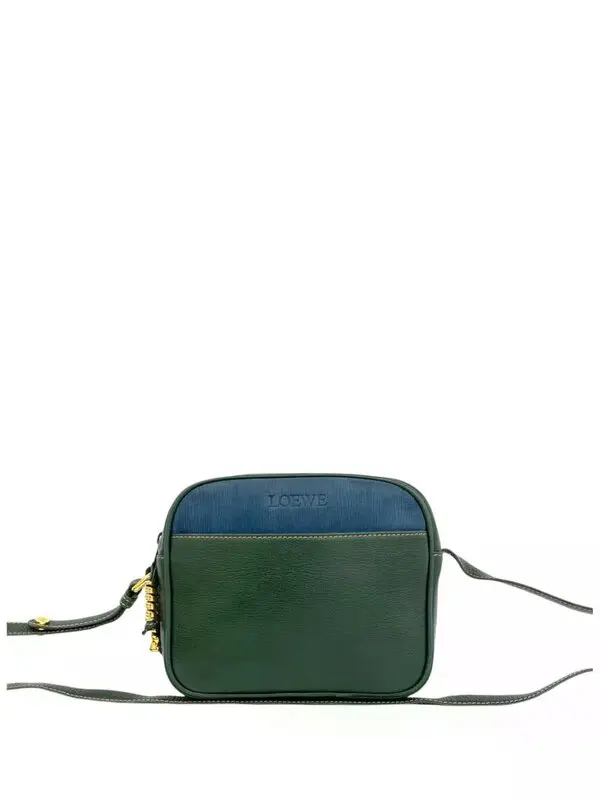 Loewe 1990-2000 Leather Velazquez Twist Crossbody Bag - Green