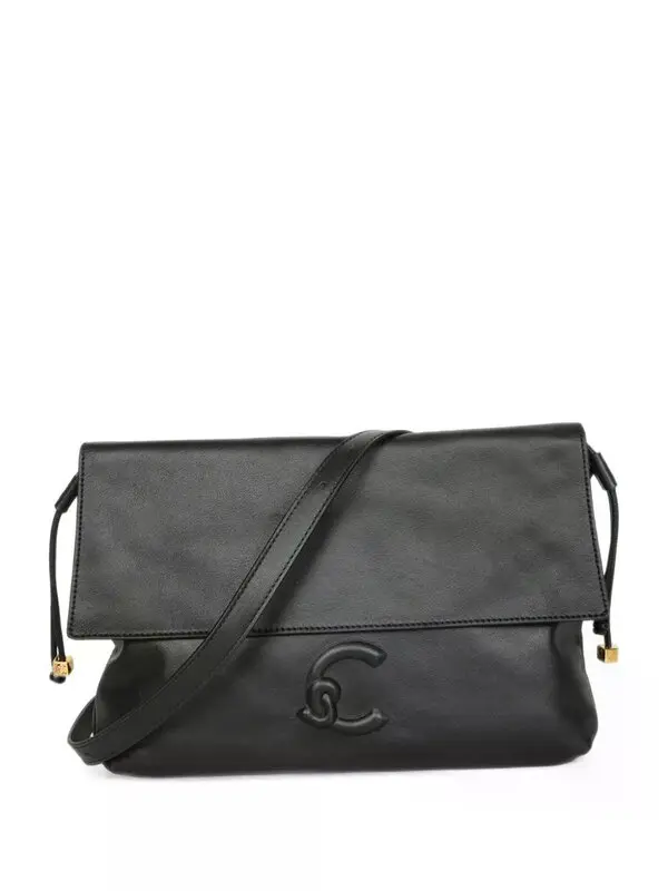 COCCINELLE Logo-embossed Foldover Shoulder Bag - Black