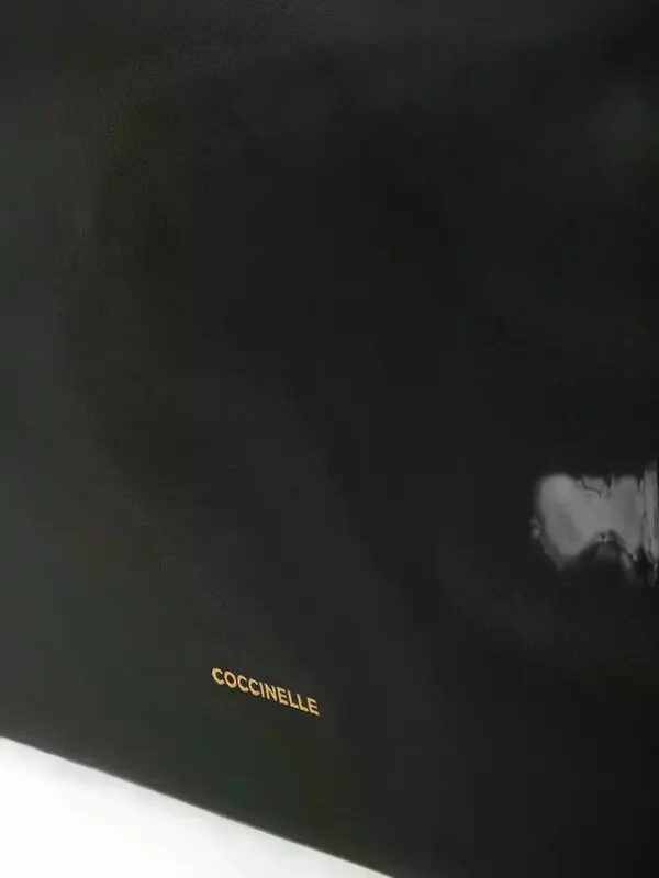 COCCINELLE Logo-embossed Foldover Shoulder Bag - Black