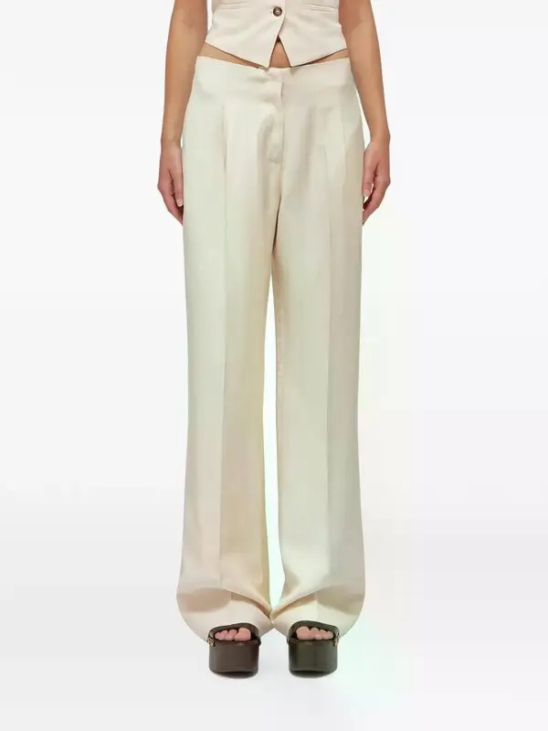 BLUGIRL Pleated Wide-leg Trousers