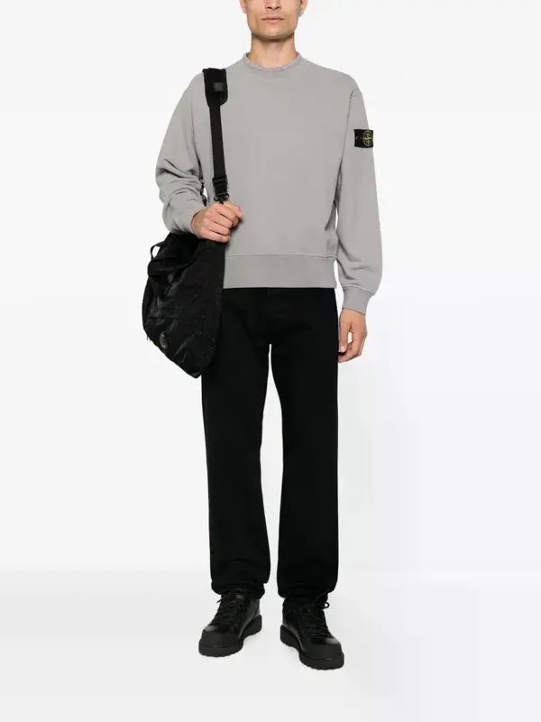 Stone Island Logo Patch Sweatshirt - Grey
