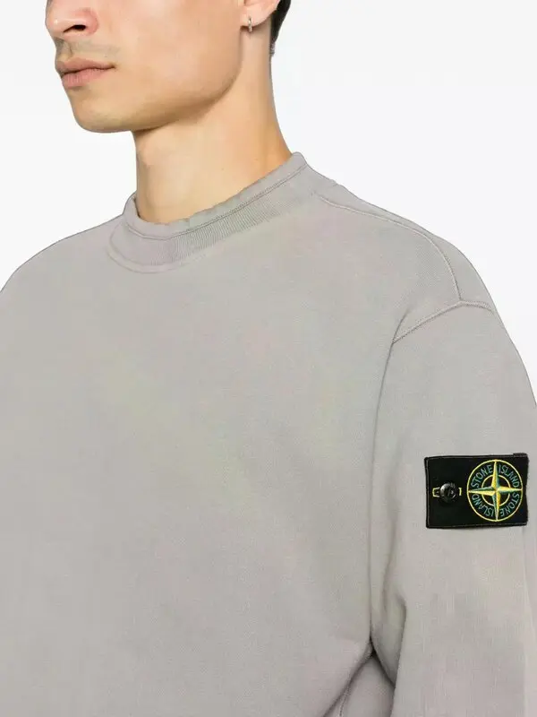 Stone Island Logo Patch Sweatshirt - Grey
