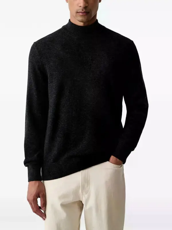 Marc O'polo Mock Neck Knitted Sweater - Grey