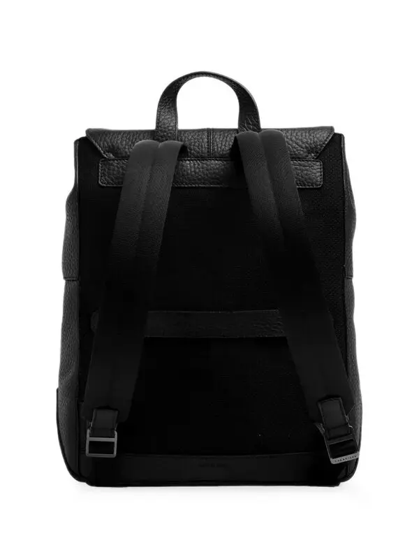 THE BRIDGE Pebbled Leather Flap Backpack