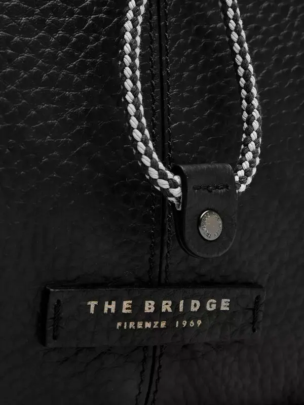 THE BRIDGE Pebbled Leather Flap Backpack