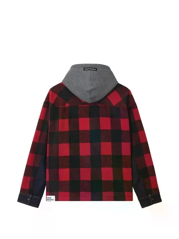 Izzue Check-pattern Drawstring-hood Jacket