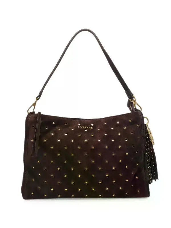 LA CARRIE Downtown Strass-embellished Shoulder Bag - Brown