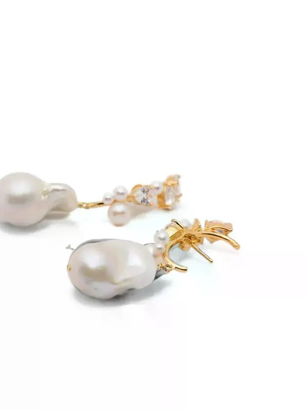 Completedworks Topaz And Pearl Climber Earrings