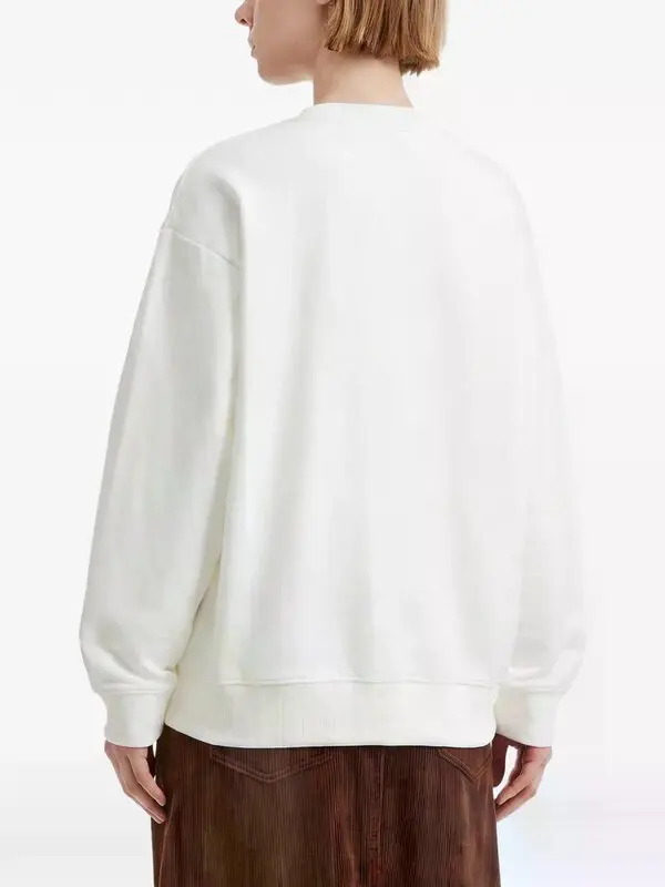 CHOCOOLATE Graphic Print Cotton Sweatshirt - White