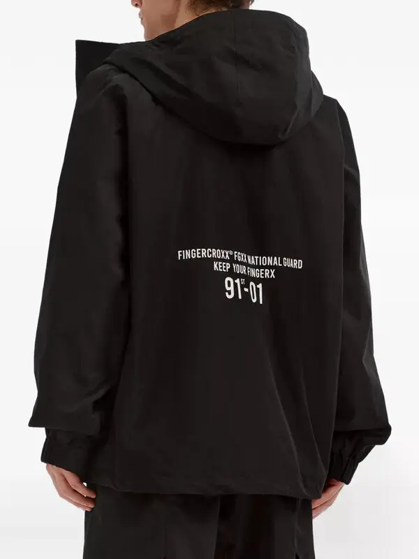 FINGERCROXX Hooded Jacket With Logo Patch