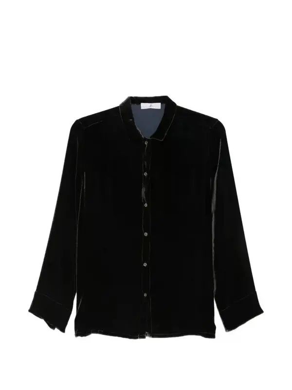 WHYCI Velvet Long Sleeve Shirt