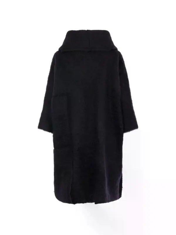 DANIELA GREGIS Removable-scarf Crew-neck Coat