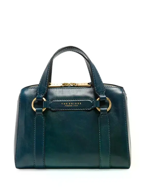 THE BRIDGE Leather Tote Bag - Blue