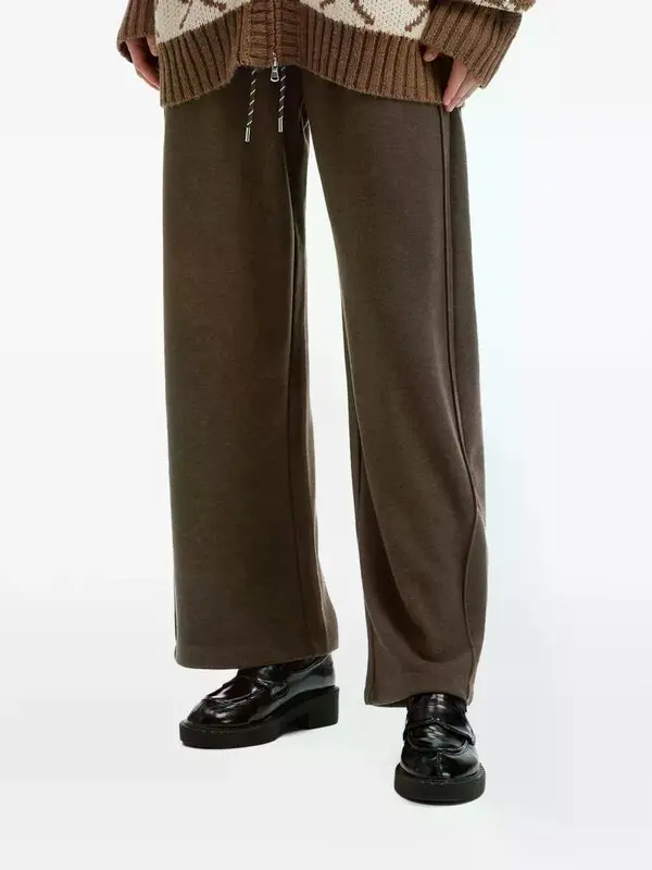 TOUT A COUP Drawstring Wide-leg Fleece Track Pants