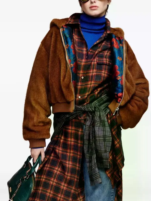 Essentiel Antwerp Checked Trompe-l'œil Shirt Dress