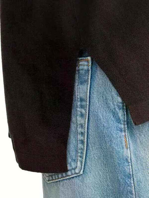 BENETTON Drawstring Side-slit Hoodie