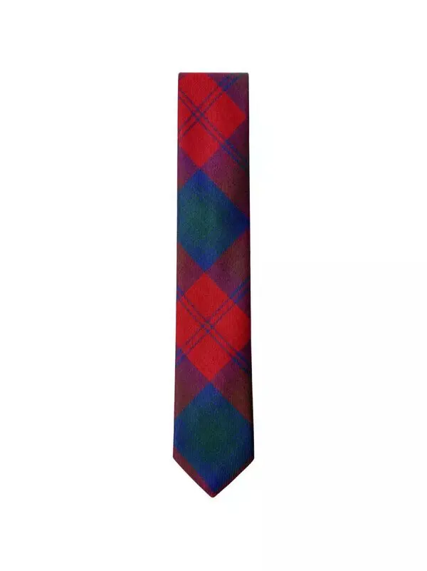 HACKETT  Tartan Wool Tie - Red