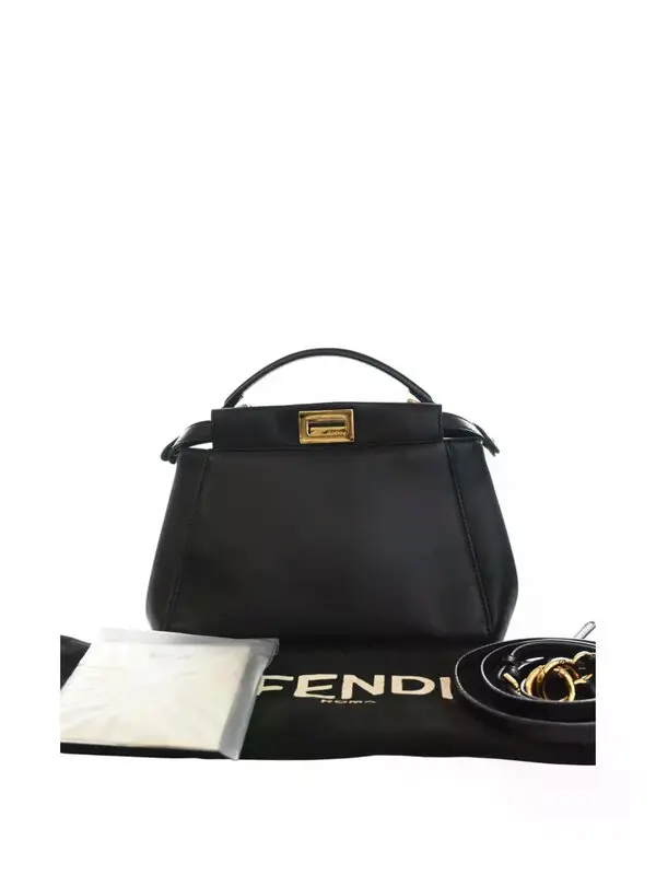 Fendi Mini Leather Peekaboo Iconic Satchel