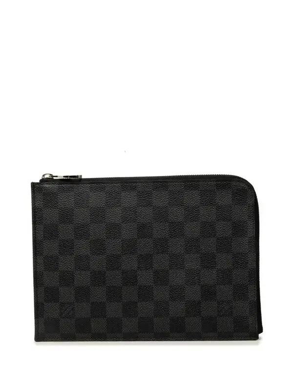 LOUIS VUITTON Damier Graphite Pochette Jour Pm Clutch Bag