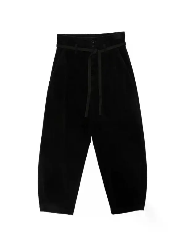 Barena Venezia Candiano Corduroy Belted Trousers - Black