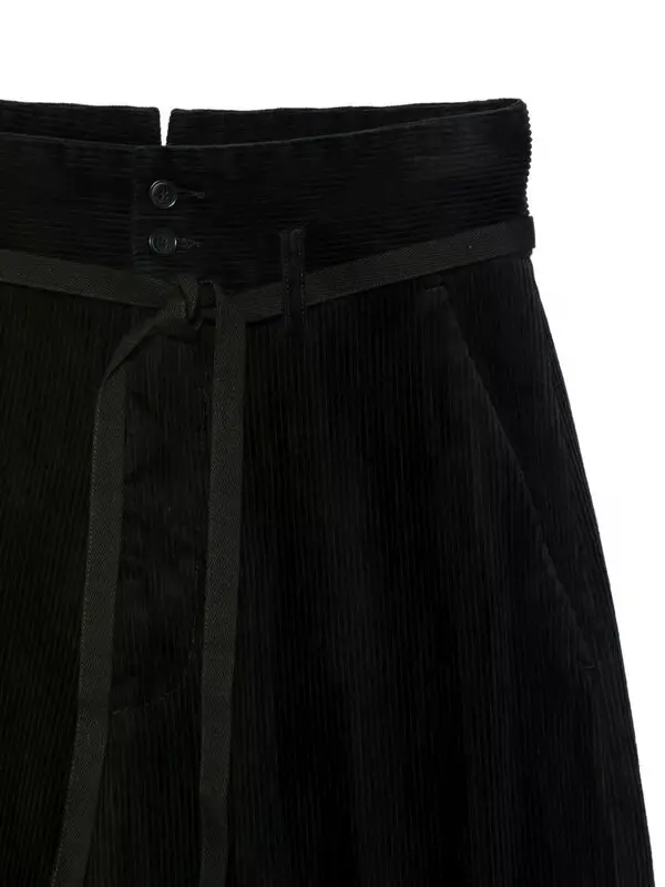 Barena Venezia Candiano Corduroy Belted Trousers - Black