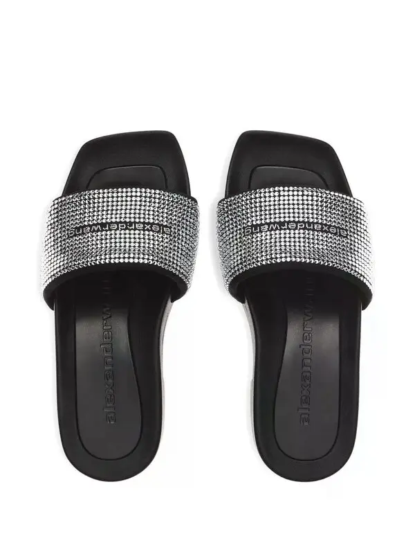 Alexander Wang Crystal-embellished Platform Sandals - Black