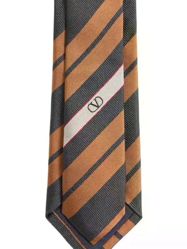 Valentino Garavani Jacquard Regimental Silk Tie