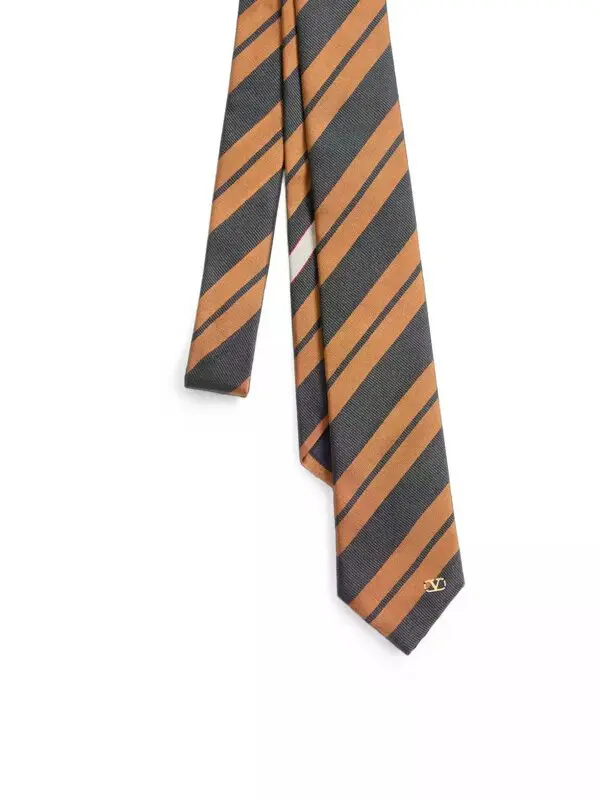 Valentino Garavani Jacquard Regimental Silk Tie