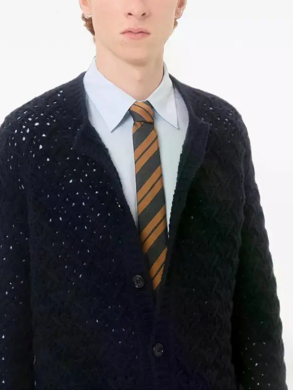 Valentino Garavani Jacquard Regimental Silk Tie