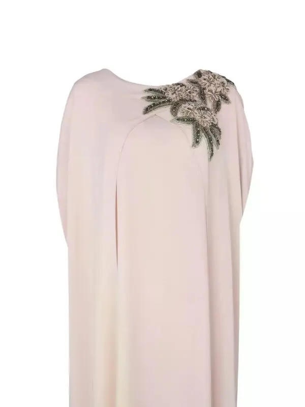 LOODYANA Hand-embroidered Cape Maxi Dress
