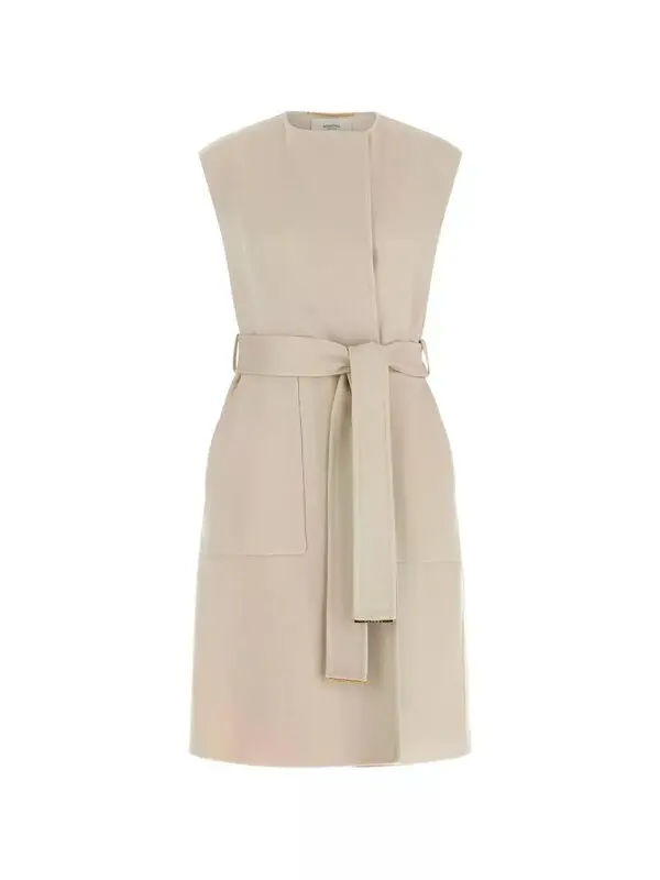 Agnona Belted Cashmere Vest - Neutrals