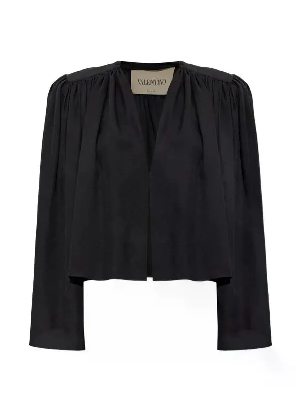 Valentino Garavani Gathered Cropped Cardigan