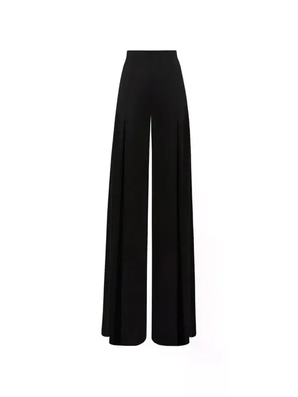 GEMY MAALOUF Crepe Side-slit Palazzo Pants