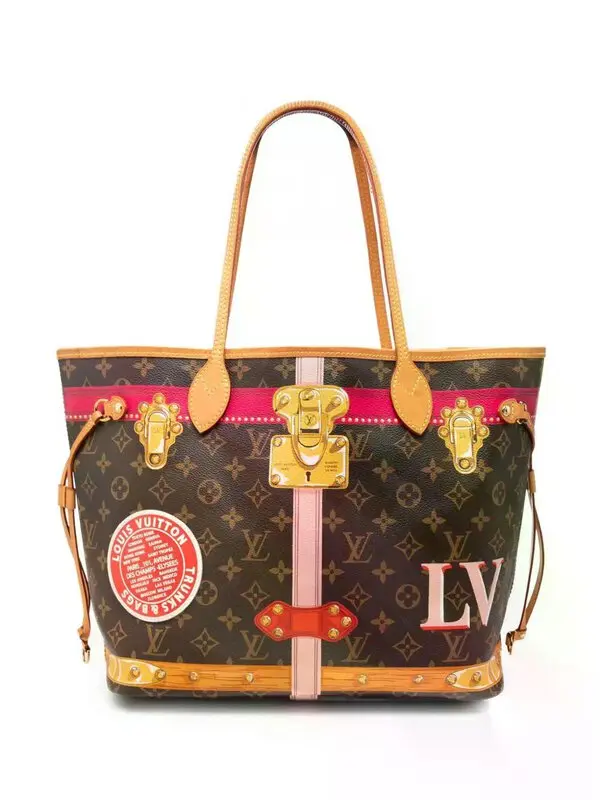 LOUIS VUITTON Monogram Summer Trunks Neverfull Mm Tote Bag
