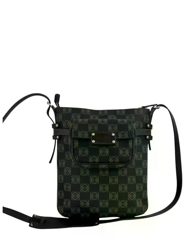 Loewe 1990-2010 Anagram Coated Canvas Crossbody Bag - Brown