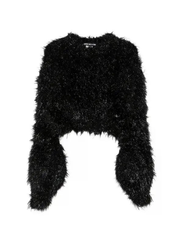 Junya Watanabe Metallic-effect Cropped Sweater