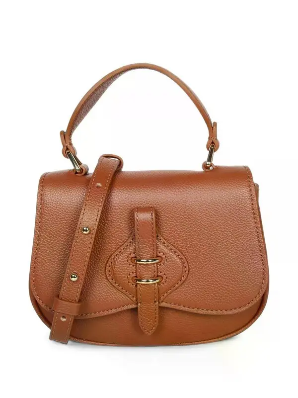 COCCINELLE Mini Mavery Pebbled Leather Tote Bag - Brown