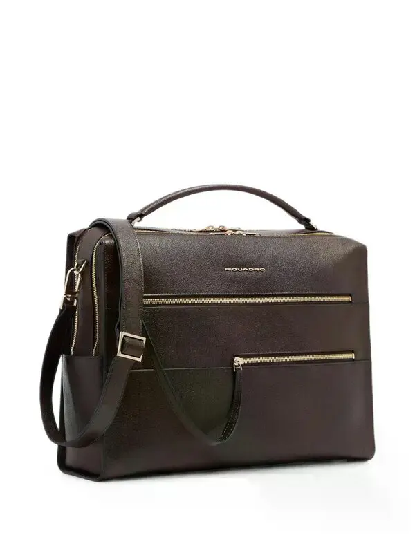 PIQUADRO Patricia Grained Leather Laptop Bag