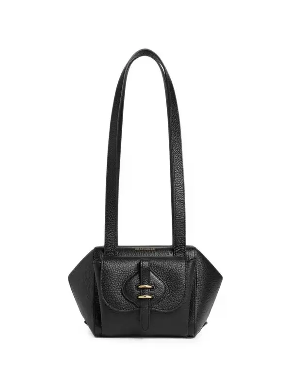 COCCINELLE Small Mavery Pocket Leather Shoulder Bag - Black