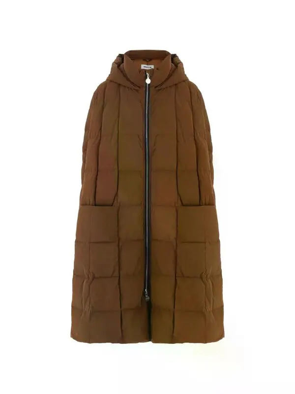 IENKI IENKI Pyramid Quilted Hooded Coat