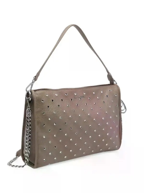 LA CARRIE Downtown Strass-embellished Shoulder Bag - Neutrals