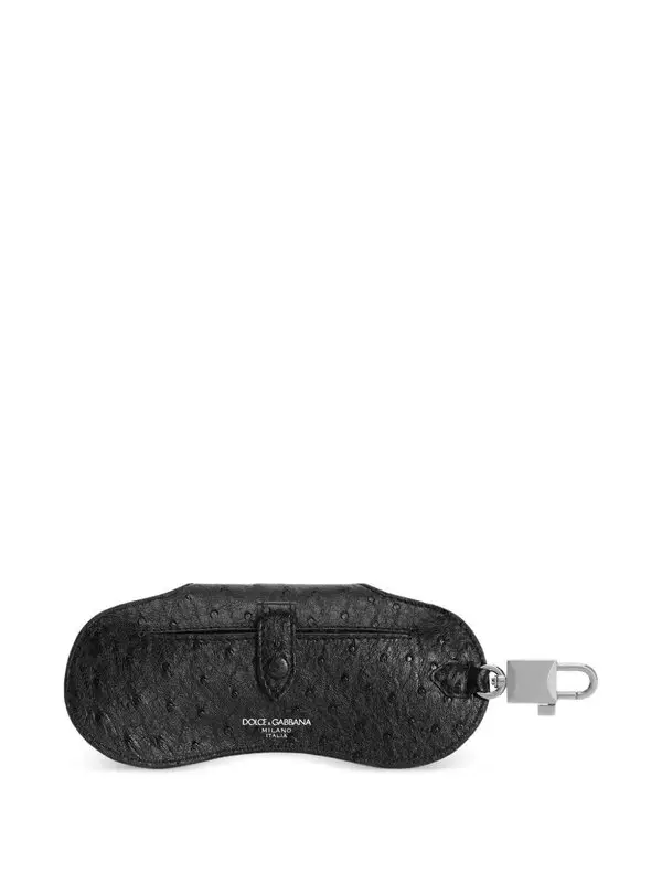 Dolce & Gabbana Ostrich-leather Eyewear Case - Black