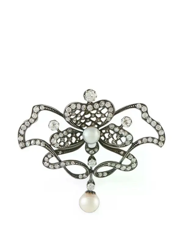 LB EXCLUSIVE Diamond And Pearl Brooch