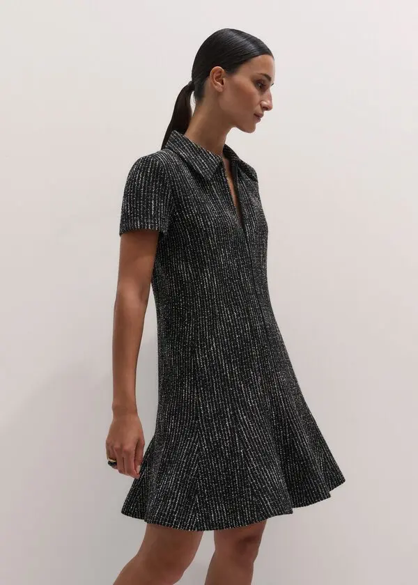 ME+EM Fluted Hem Mini Dress