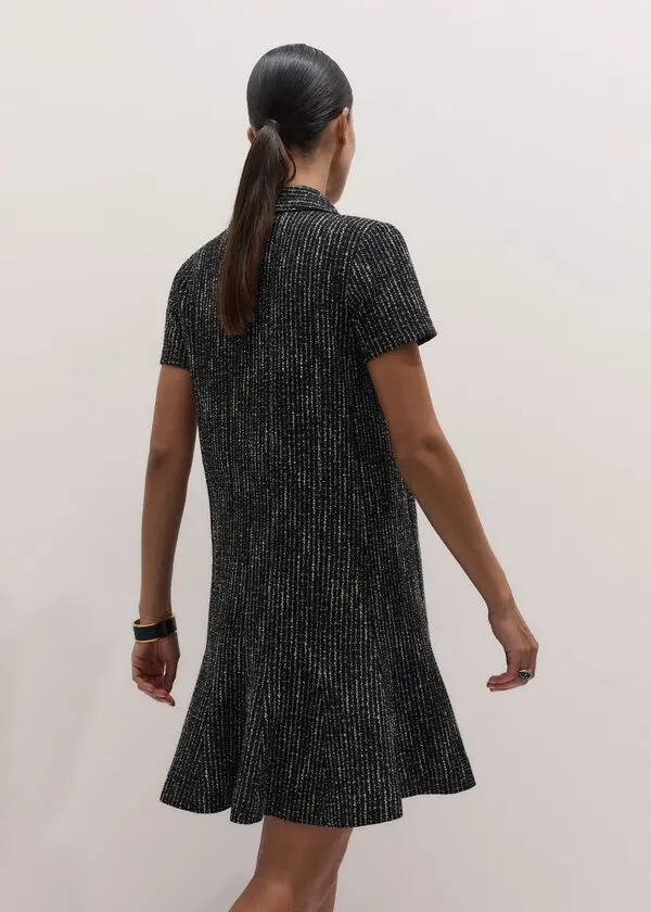 ME+EM Fluted Hem Mini Dress