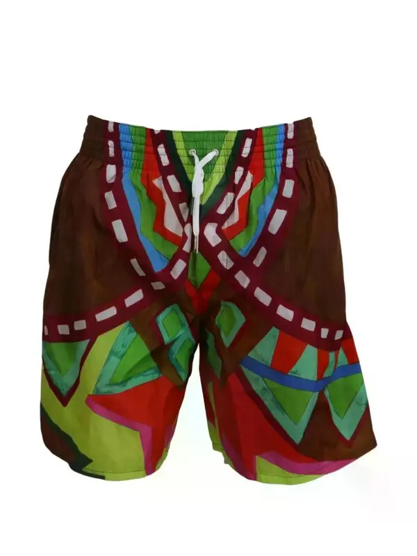 Dsquared2 Geometric-print Drawstring Swim Shorts