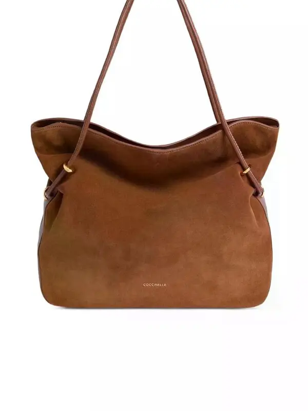 COCCINELLE Suede Shoulder Bag With Gold-tone Hardware