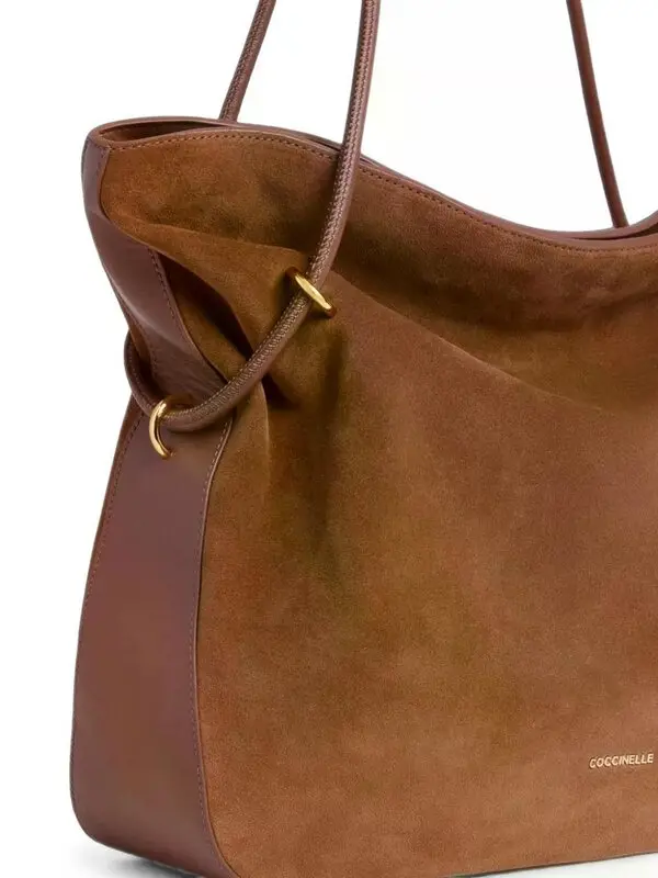 COCCINELLE Suede Shoulder Bag With Gold-tone Hardware